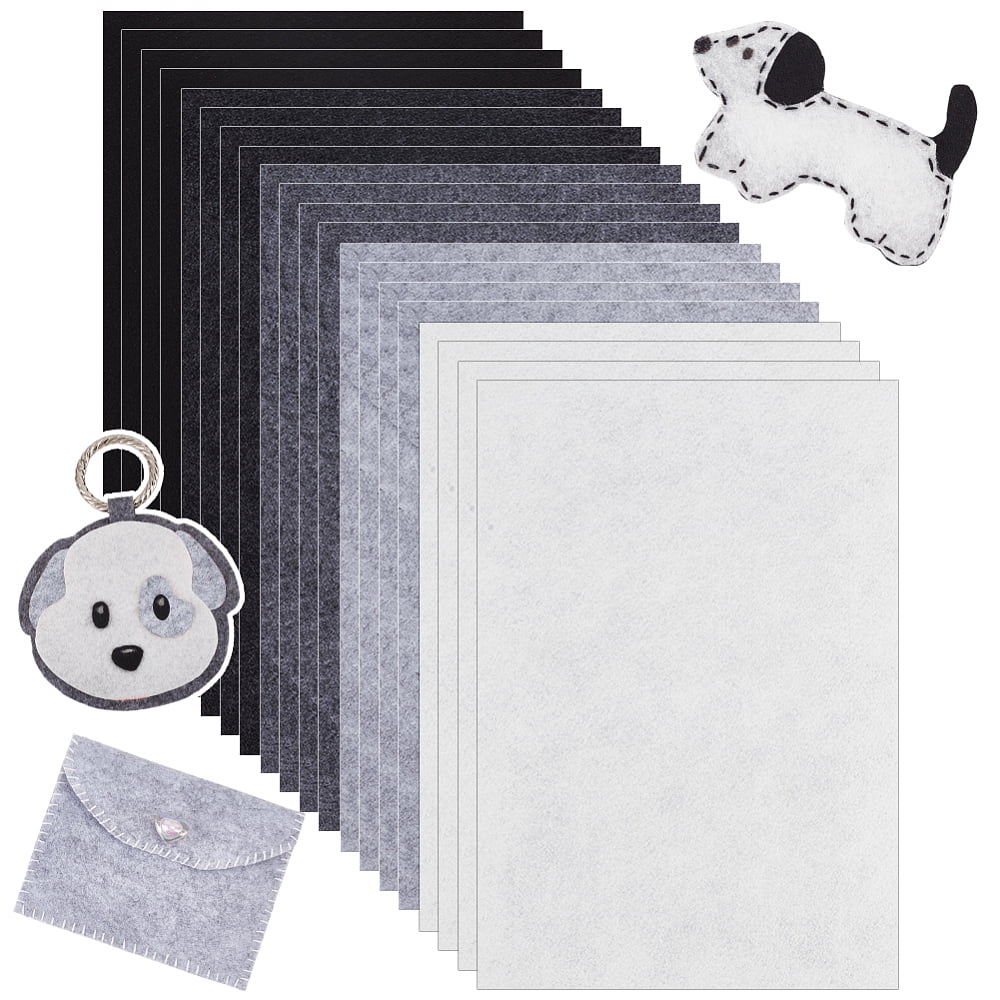 20pcs 4 Colors Stiff Felt Fabric Sheets 8x12 Inch Assorted Color Craft ...