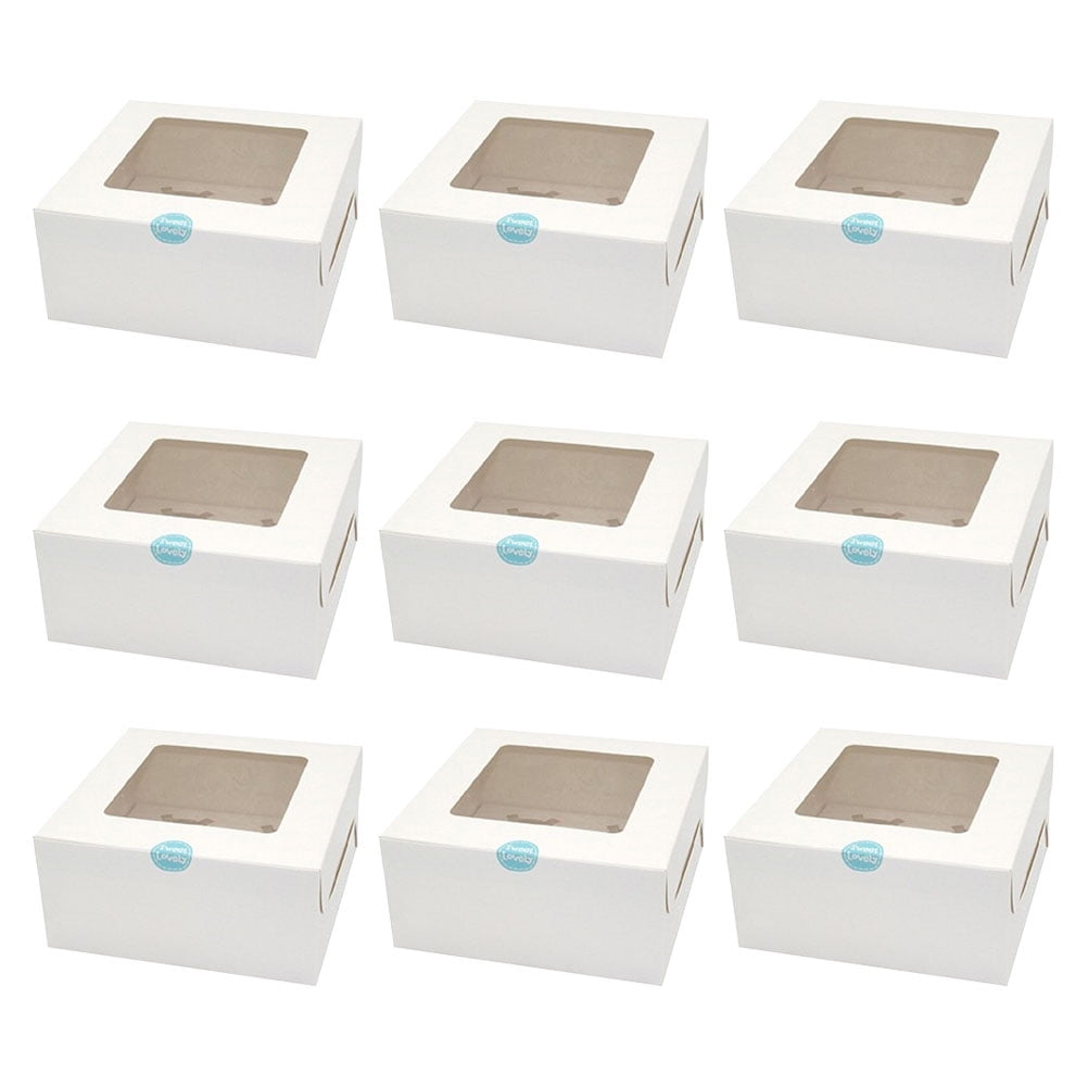 jojofuny White Paper Cupcake Boxes with Inserts for Storage Use and ...
