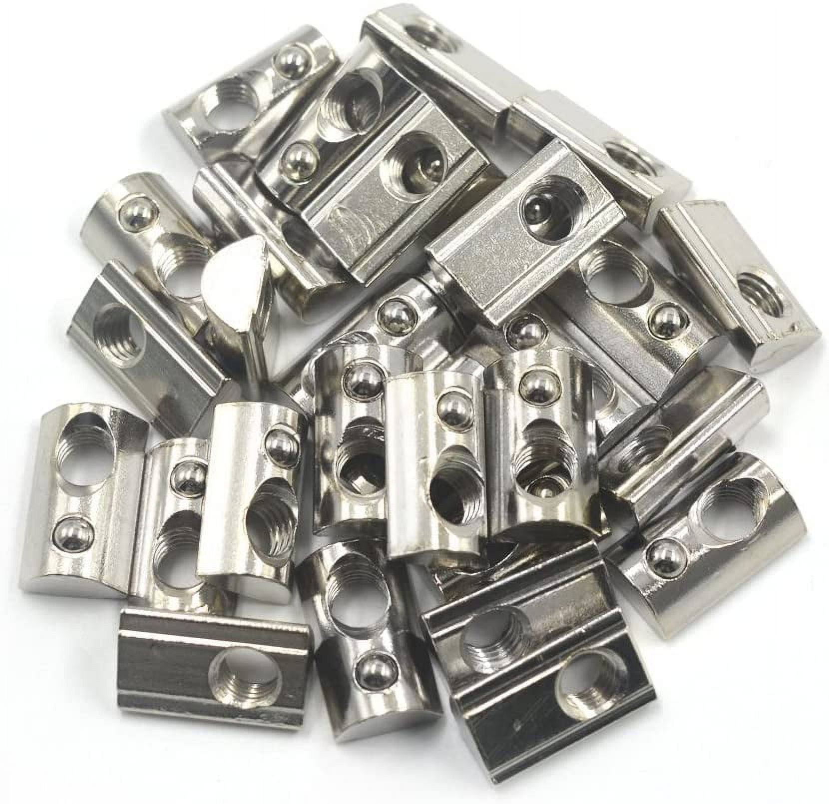 20pcs 4040 Series M6 Spring T Nuts Half Round Roll in T-Nuts for T-Slot ...