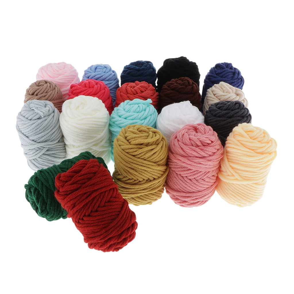 20pcs 4mm Punch Yarn Embroidery Yarn Thread Crafts Making Mixed Color ...