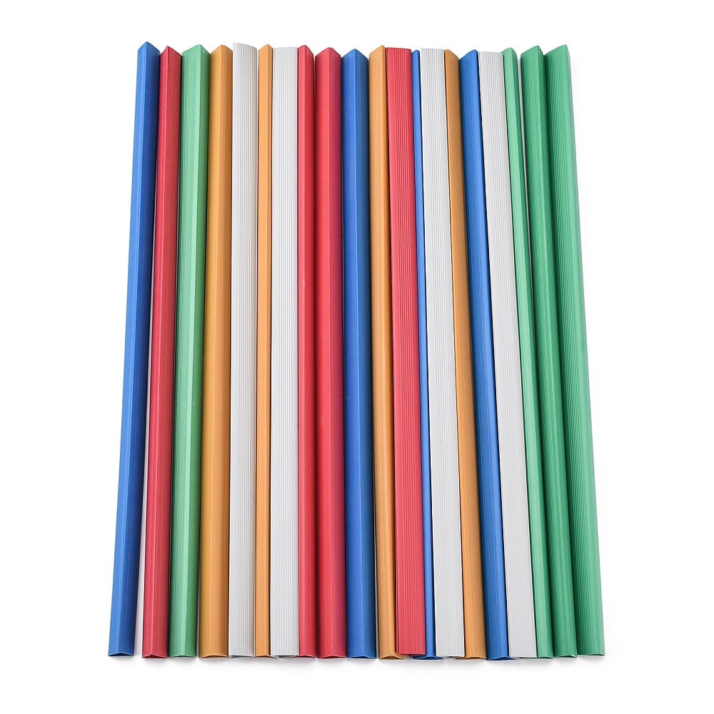 20pcs 5 Colors Plastic File Folders Organizer Sliding Bar Strip Mixed ...