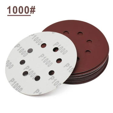 POWERTEC 25PK 5 Inch 8 Hole Hook and Loop 120 Grit Sanding Discs ...