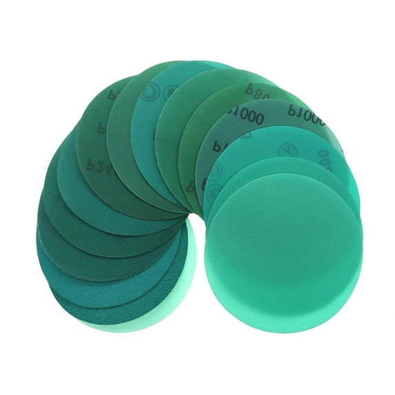 20pcs 5 Inch Sanding Disc Wet Dry Polyester Film-Backed Green Line Hook ...