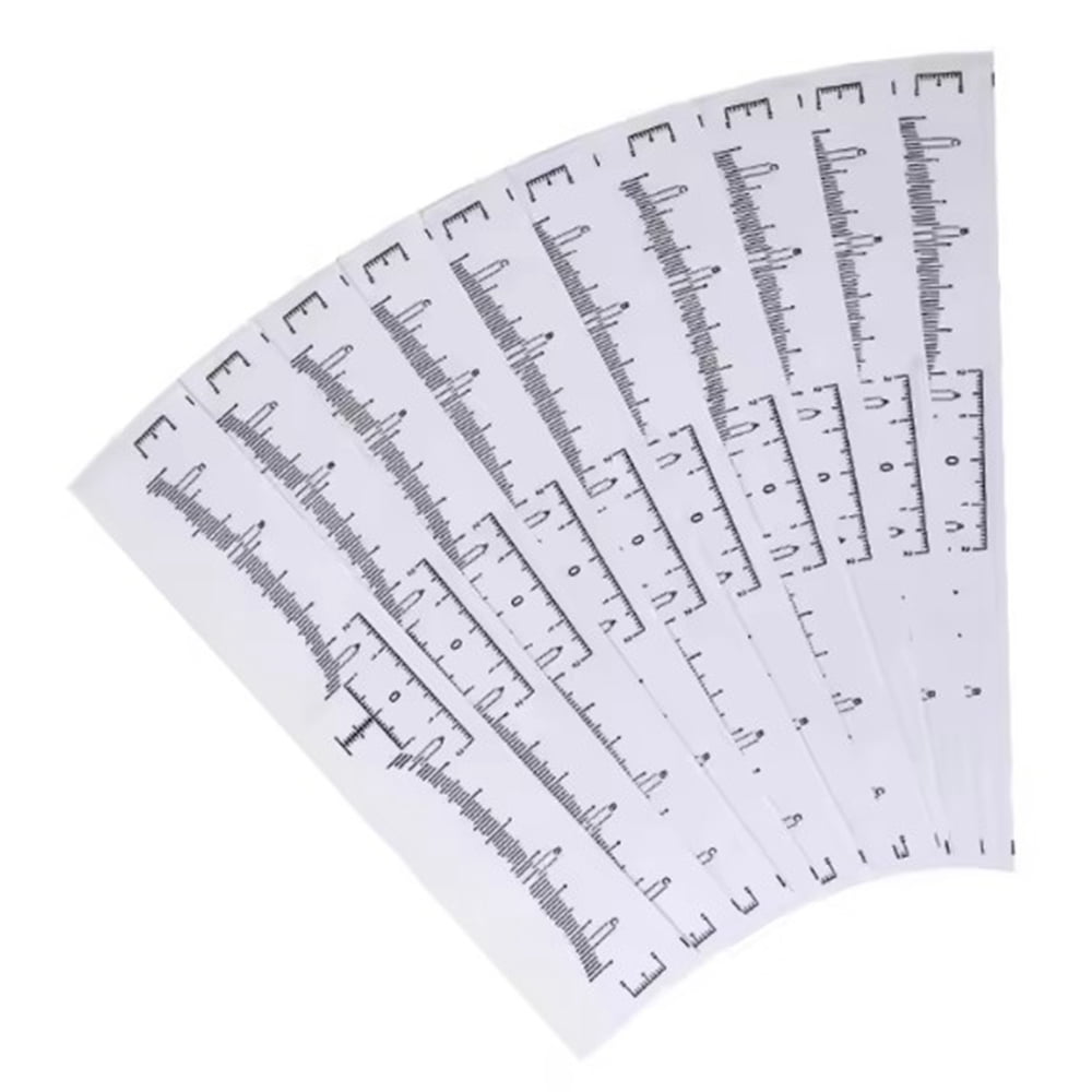 20pcs/50pcs/100pcs Disposable Tattoo Eyebrow Ruler Sticker Microblading ...
