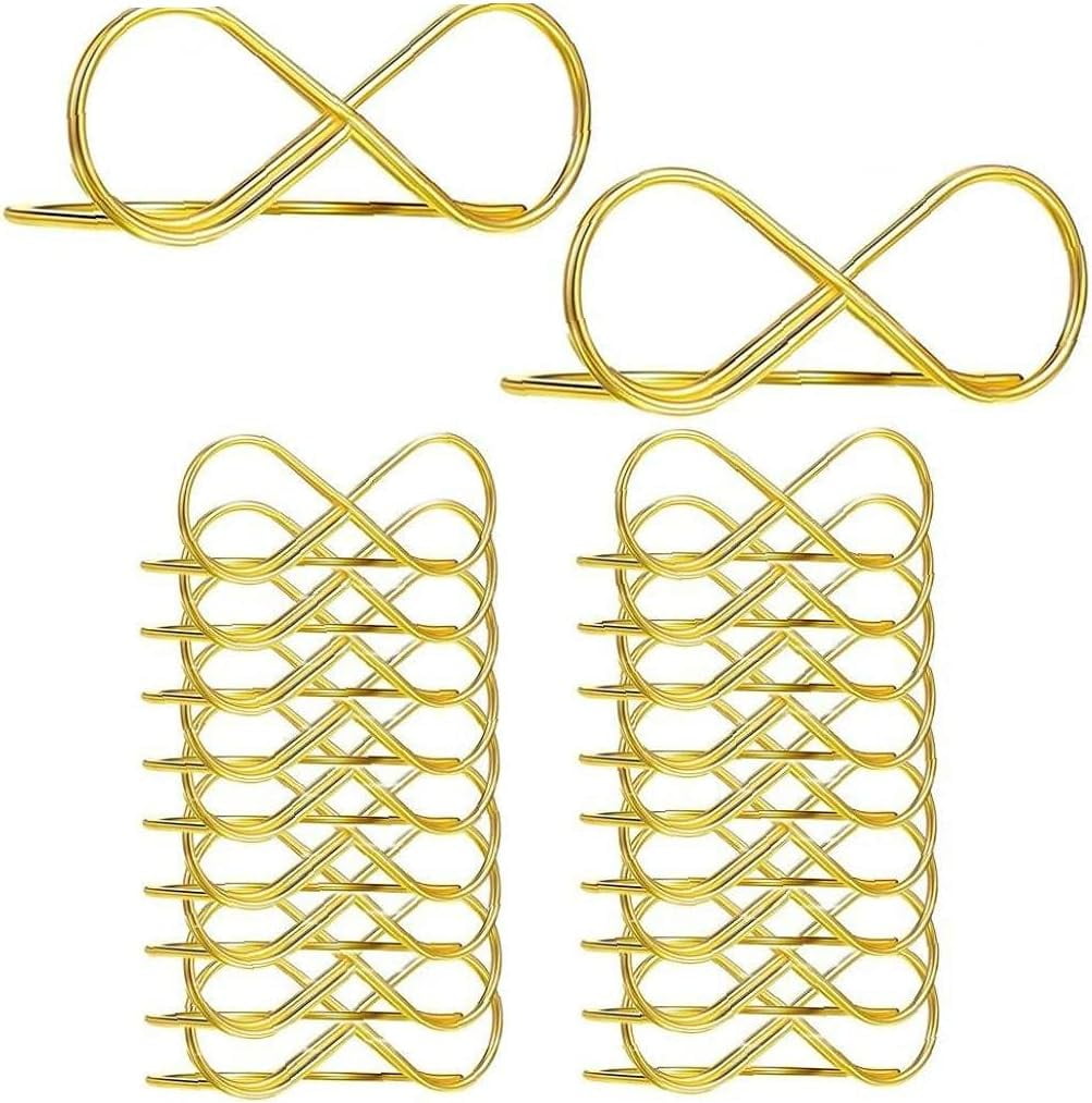 20pcs 8-Shaped Mini Place Card Holders Metal Bow Shape Name Setting ...