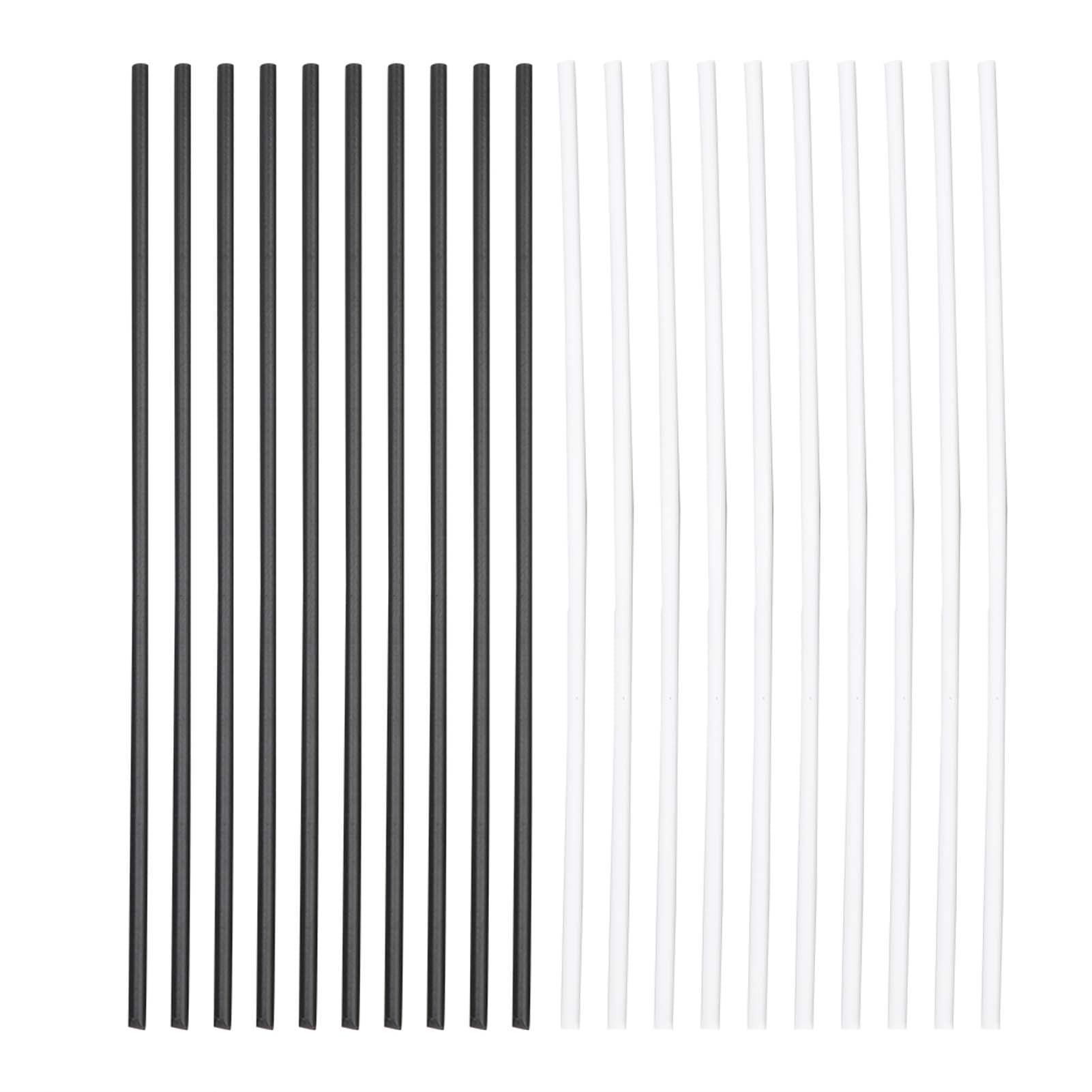 20pcs ABS Guitar Side Dot Position Markers 100mm Length White Black ...
