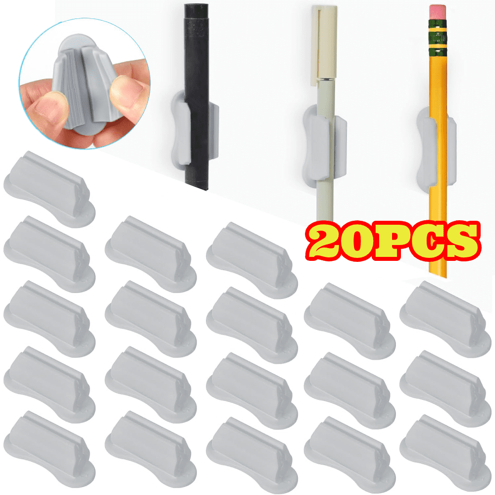 20pcs Adhesive Pencil Holder, Silicone Pen Holder for Desk Wall ...