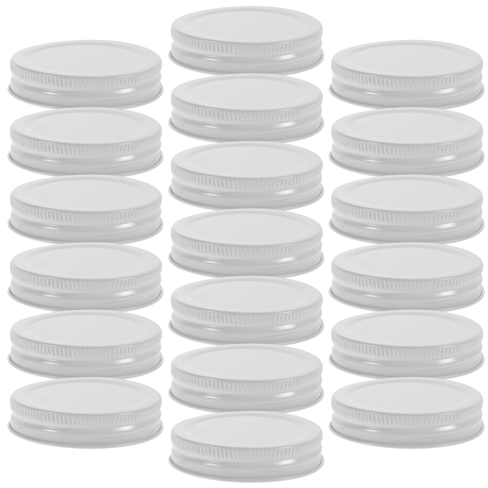 20 Pcs Tinplate Mason Jar Lids with Rings 70mm Regular Mouth Airtight ...