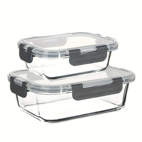 20pcs Airtight Glass Food Storage Containers | Stackable with Lids ...