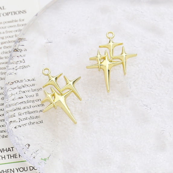 20pcs Alloy Pendants Golden Star 29x23mm - Walmart.com