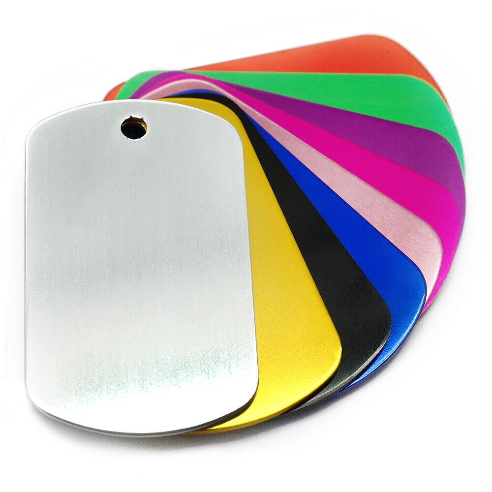 20pcs Aluminum Personalized Military Dog Tags Customized Blank Tags Pet ...