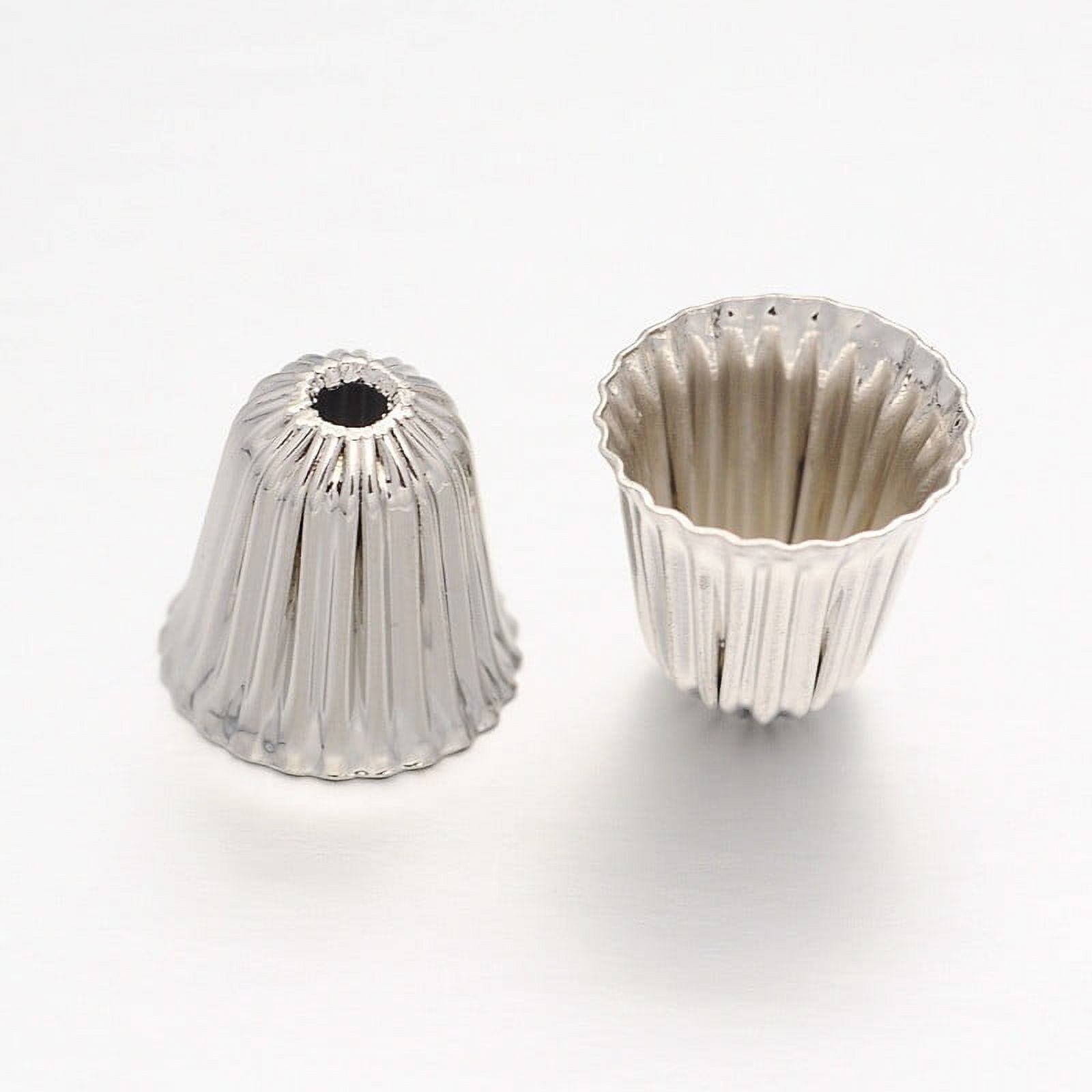 20pcs Apetalous Brass Bead Cone Platinum 11x11mm Hole: 1mm - Walmart.com