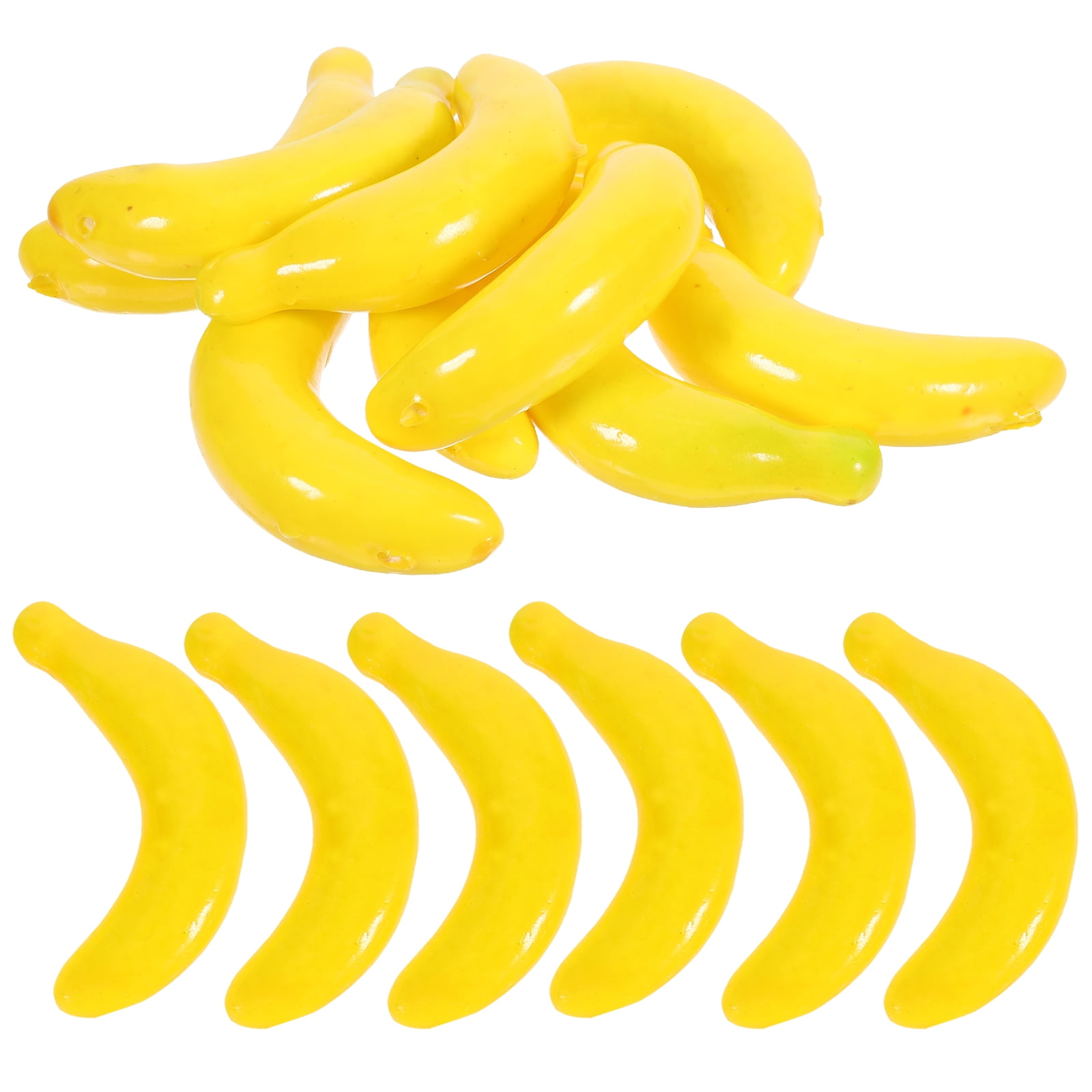 RENACLIPY 20pcs Foam Lifelike Banana Simulation Decoration Realistic ...