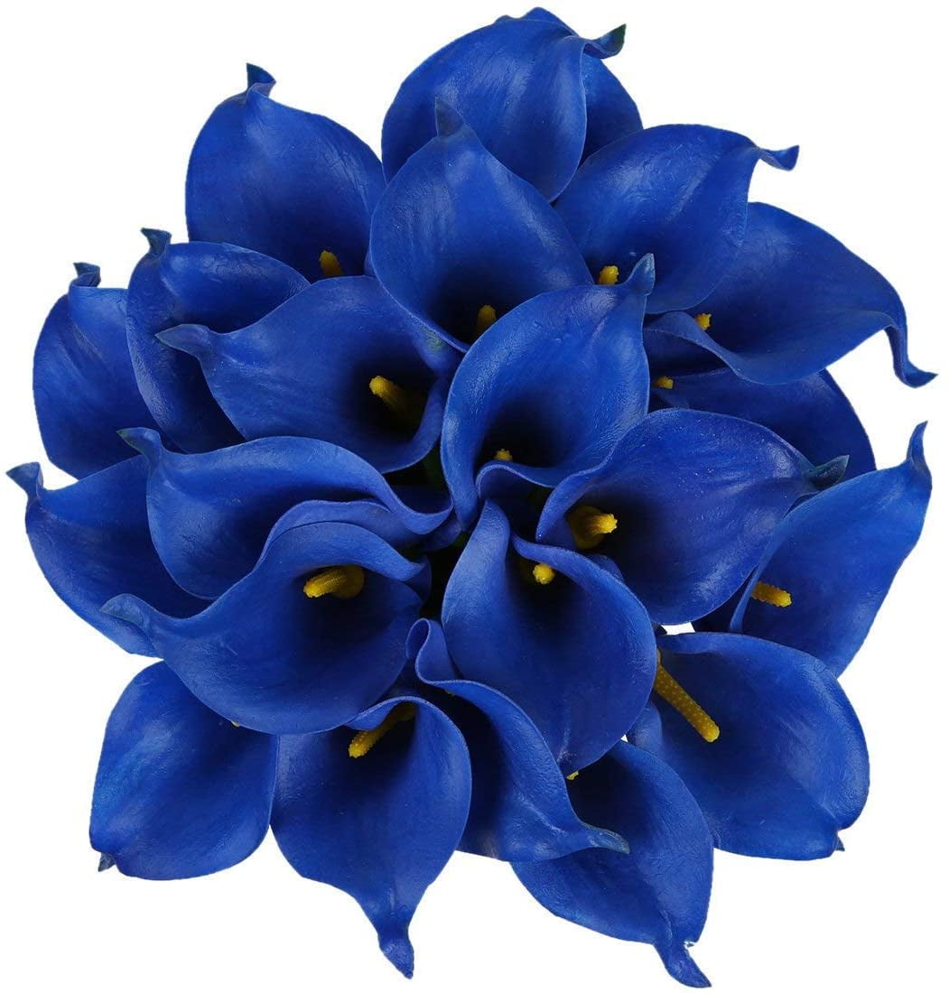 20pcs Artificial Calla Lily Real Touch Latex Flower for Bride Wedding ...
