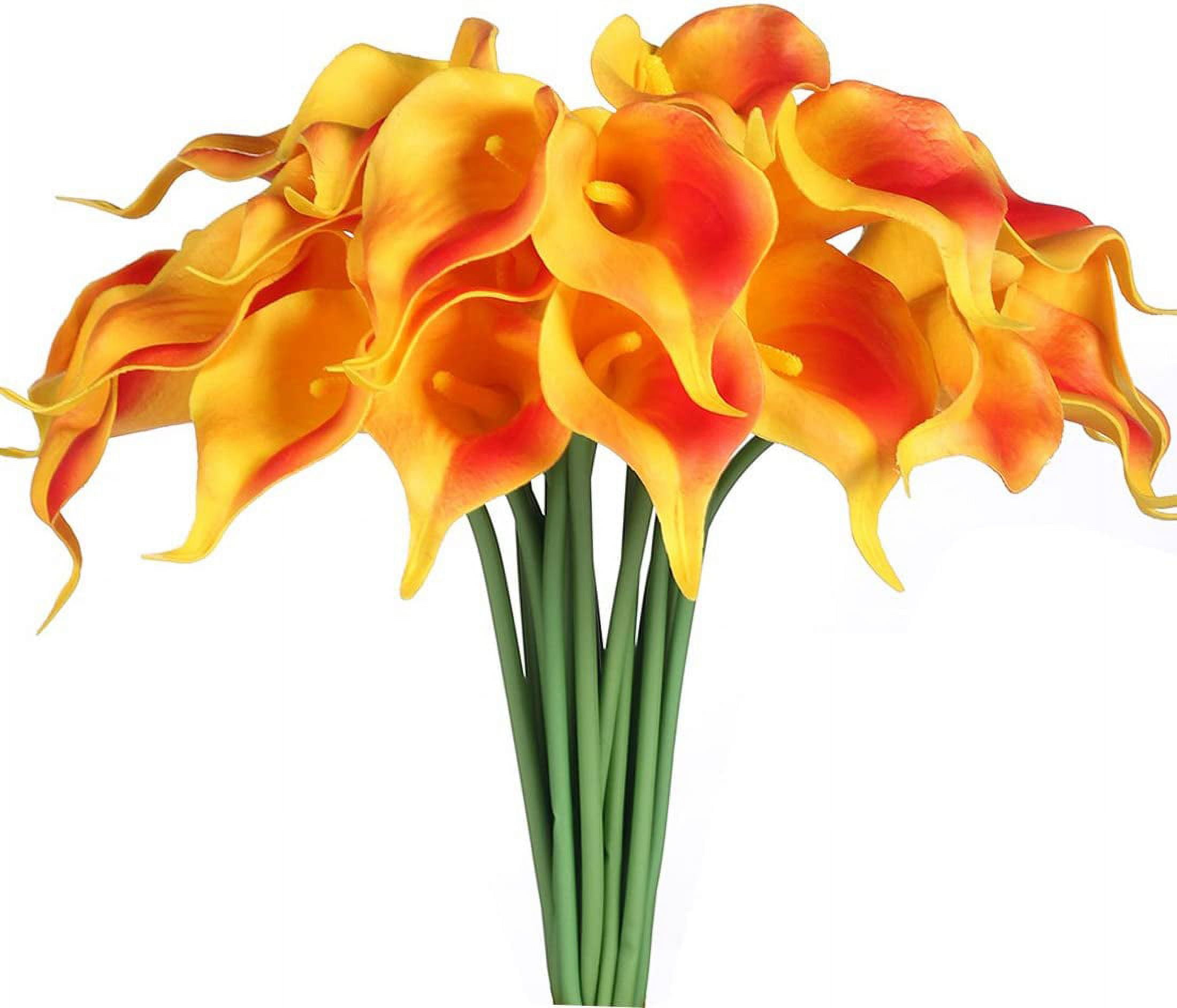 20pcs Artificial Calla Lily Real Touch Latex Flower for Bride Wedding ...
