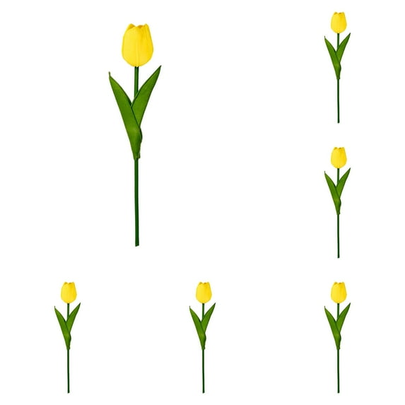 20pcs Artificial Flowers, Yellow PU Floral Arrangement for Living Room ...