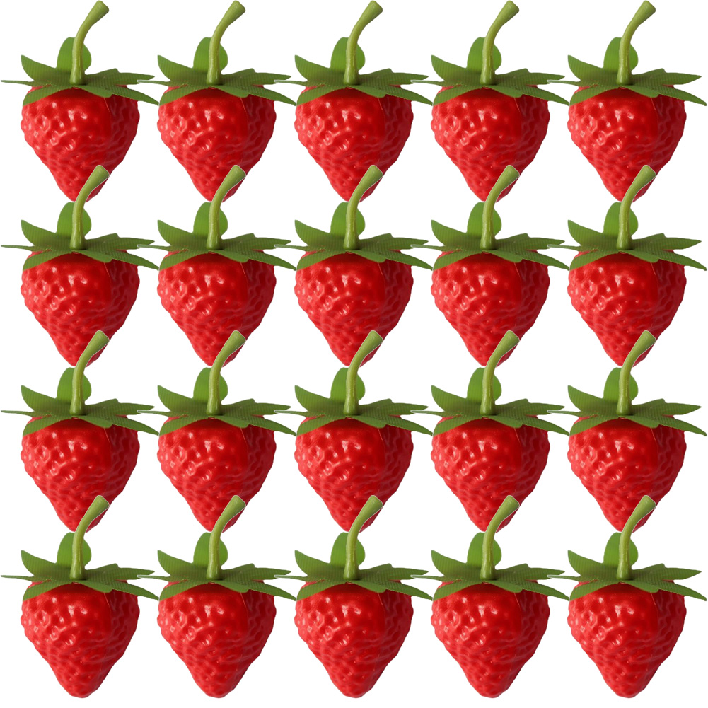 20pcs Artificial Strawberry Fruit Food Display Kitchen Party Prop ...