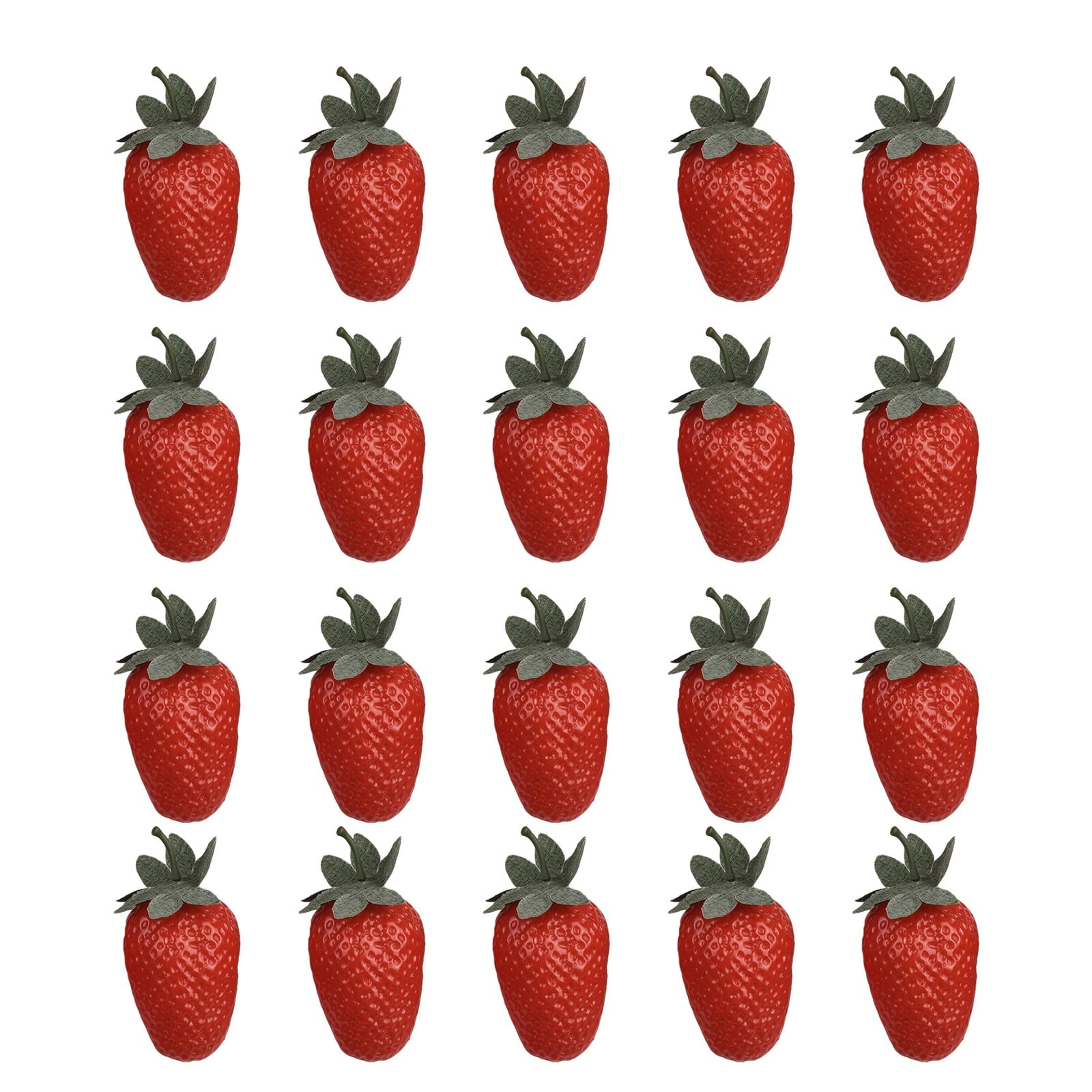 20pcs Artificial Strawberry Lifelike Fake Fruit Children\'s Toys Fake ...