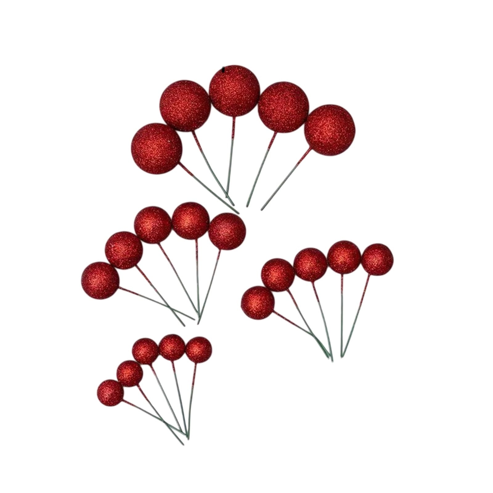 20pcs Ball Cake Topper Decorations, DIY Insert Sticks Cake Topper Balls ...