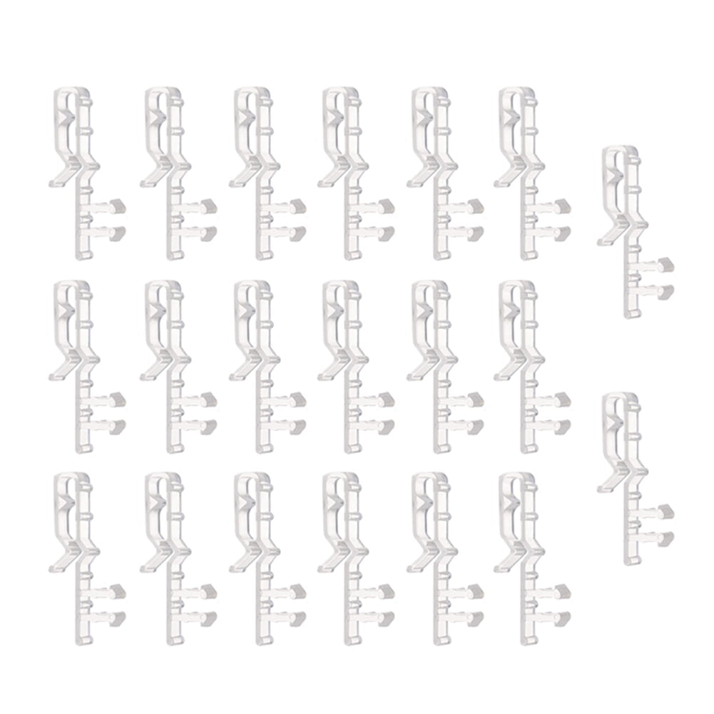 Zeonetak 20pcs Blind Valance Clips, Clear Plastic Hidden Window Clips ...