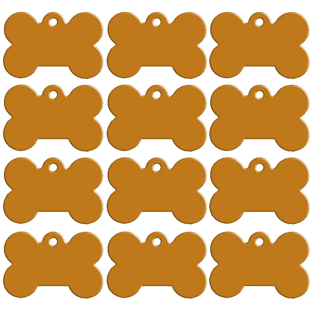 20pcs Bone Shaped Style Dog ID Tags Double Sides Custom Engraved Cat ...