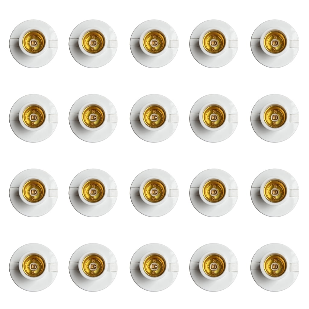 20pcs Box E27 Base Round Lamp Holder Socket Screw Lamp Stand For ...