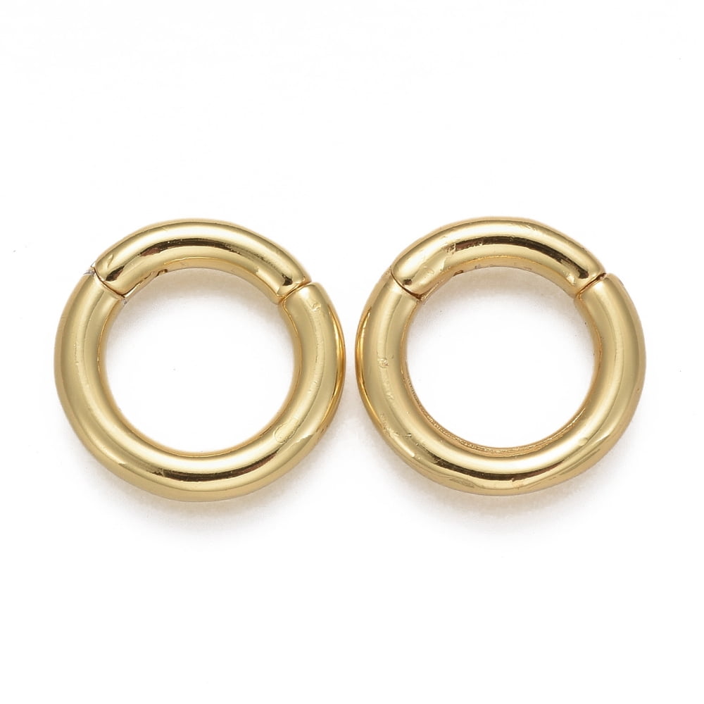 20pcs Brass Twister Clasps Long-Lasting Ring golden 14x2.5mm Inner Diameter: 9mm - Walmart.com