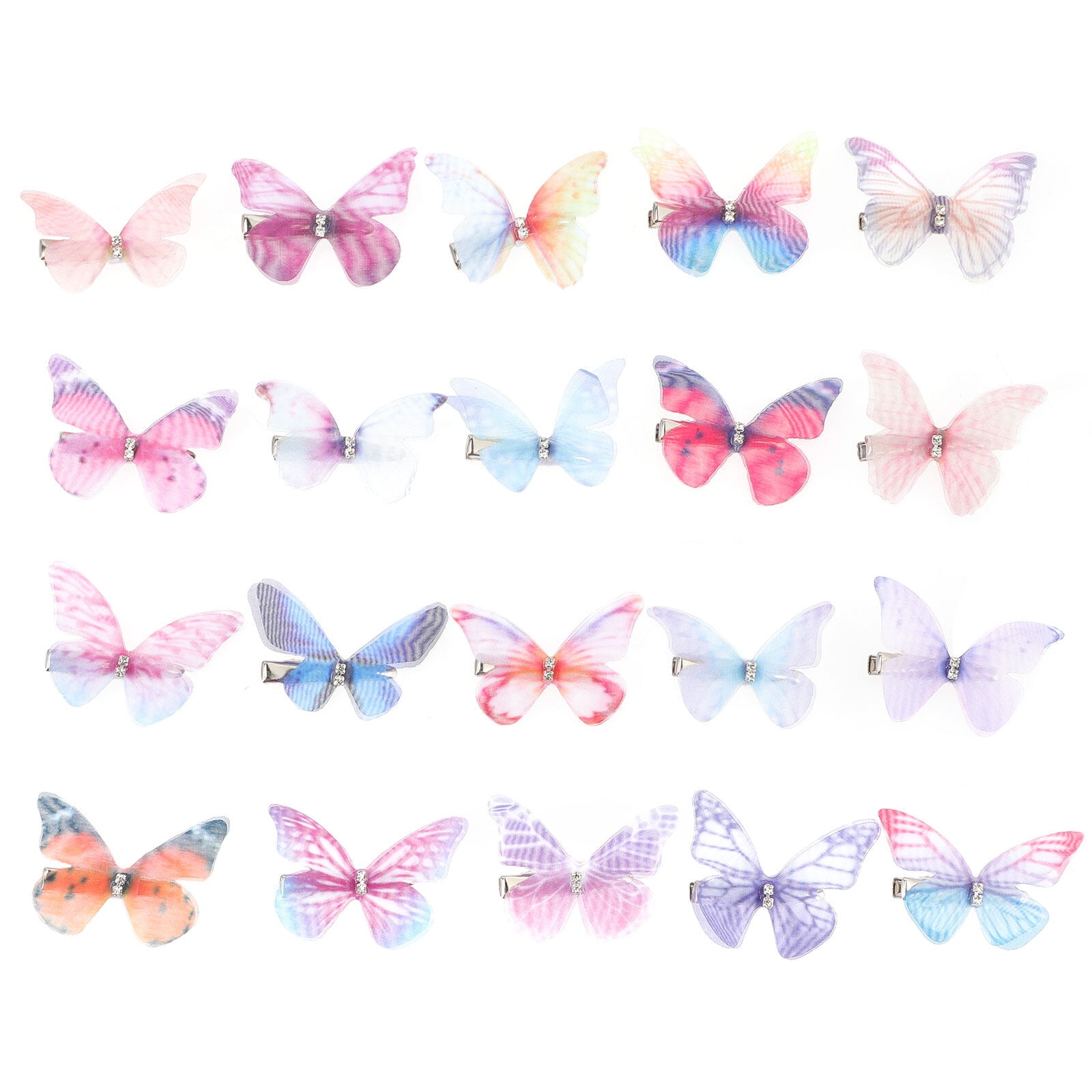 20pcs Butterflies Hair Clips Mini Hair Clips for Little Girls Teens ...