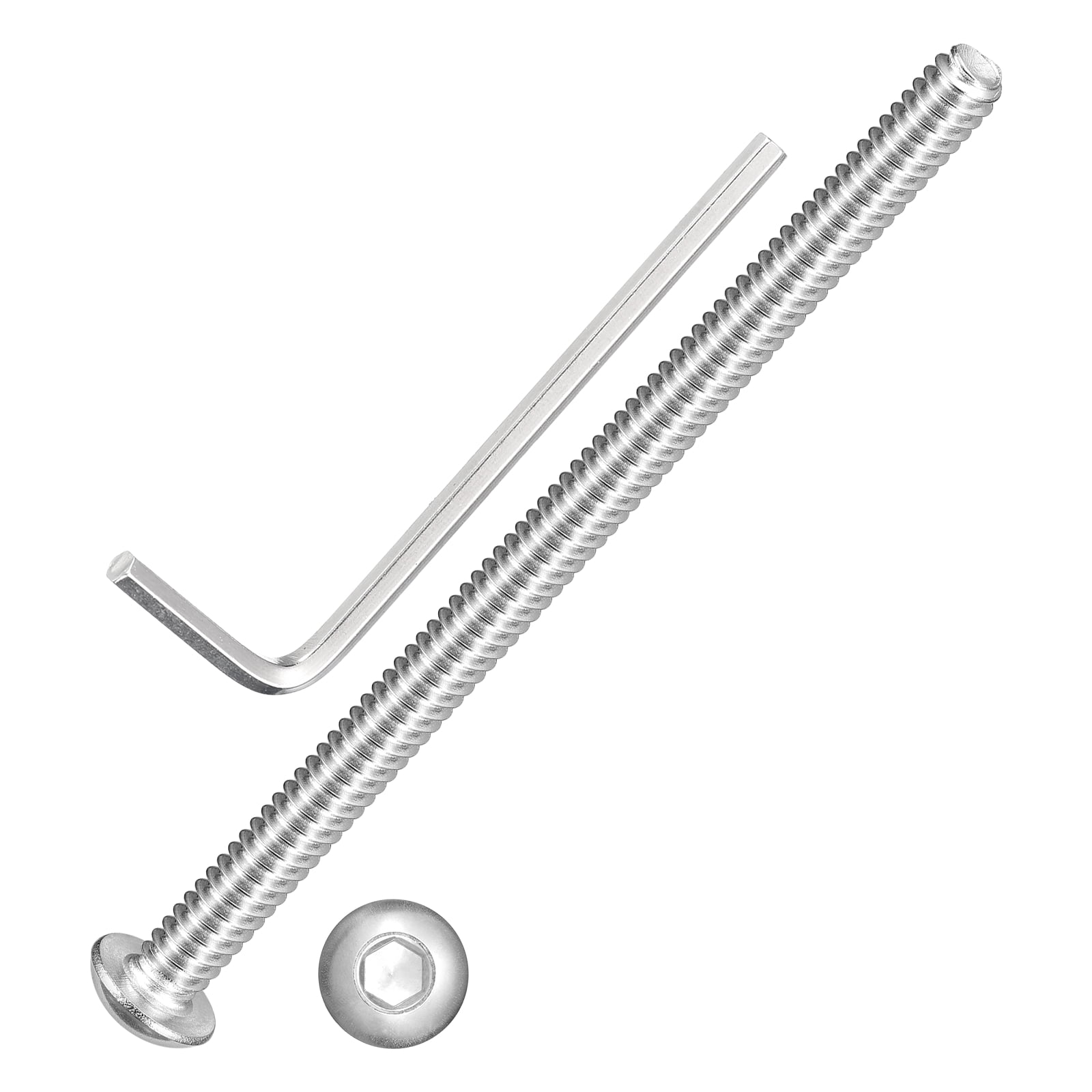 20pcs Button Head Socket Cap Screws - [#10-24x3"mm] 18-8 Stainless ...