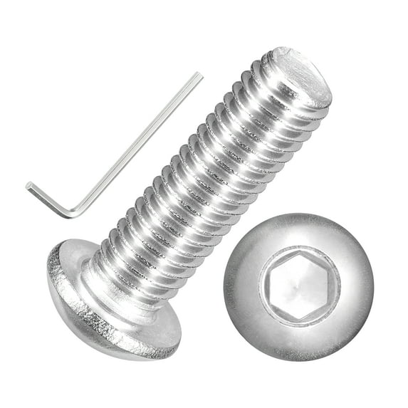 20pcs Button Head Socket Cap Screws - [M8-1.25x25mm] 18-8 Stainless ...