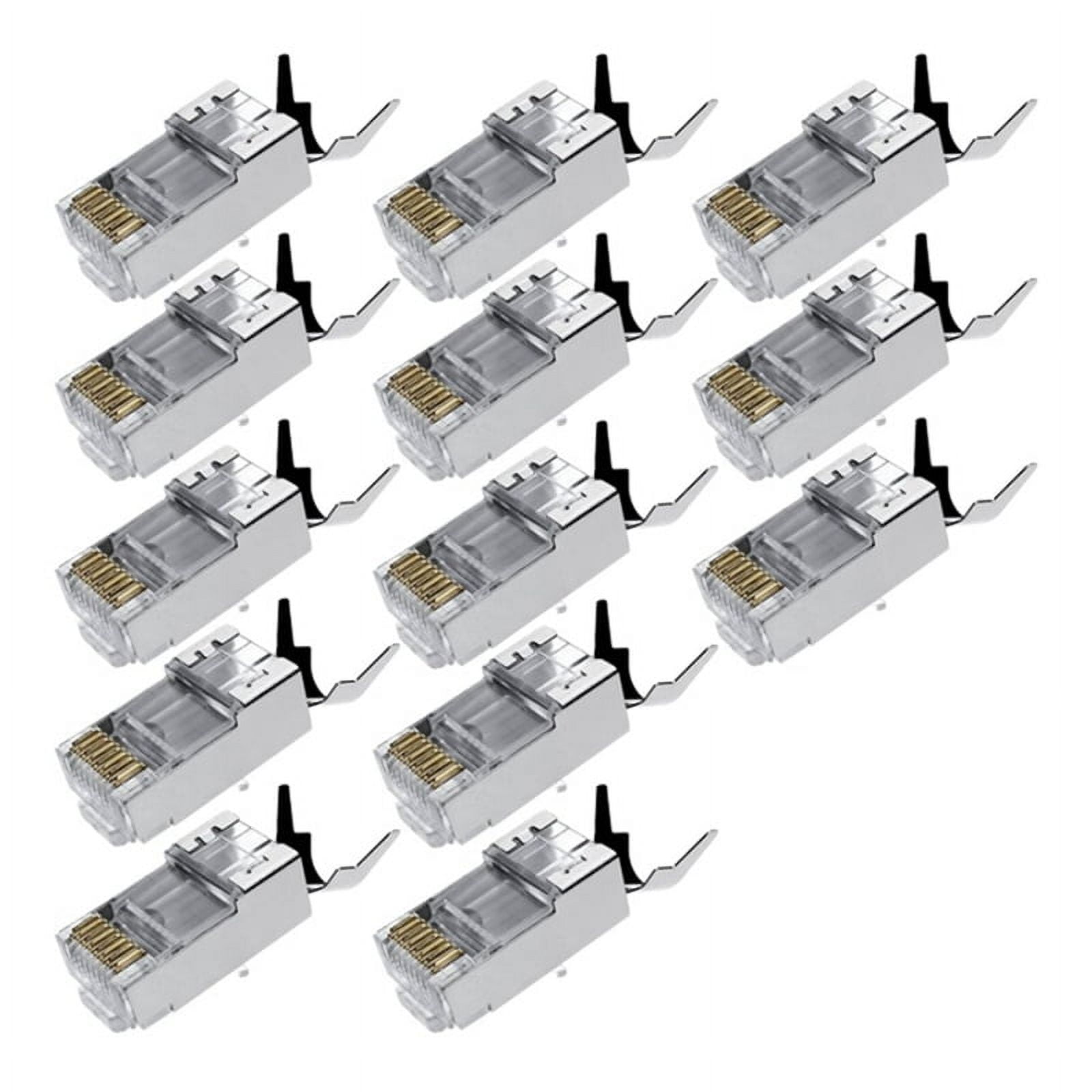 20pcs CAT7 Metal Shielded RJ45 Connector Ethernet Cable Plug CAT 7 ...