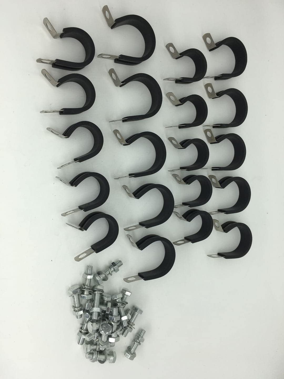 20pcs Cable Clamps Assortment Kit 2 Sizes 1" - 1.5" Cable Clamps Rubber ...
