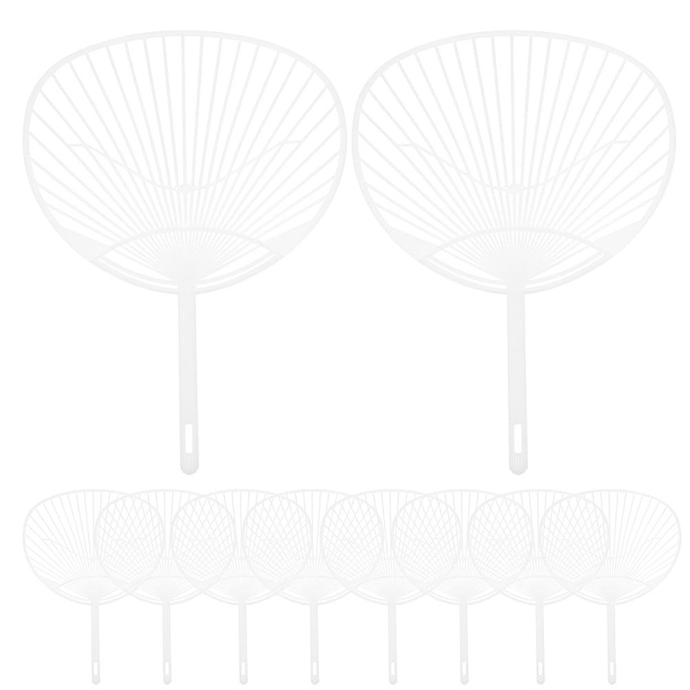 20pcs Circular Fan Plastic Frame Hand Fan Making Material Sturdy Hand ...