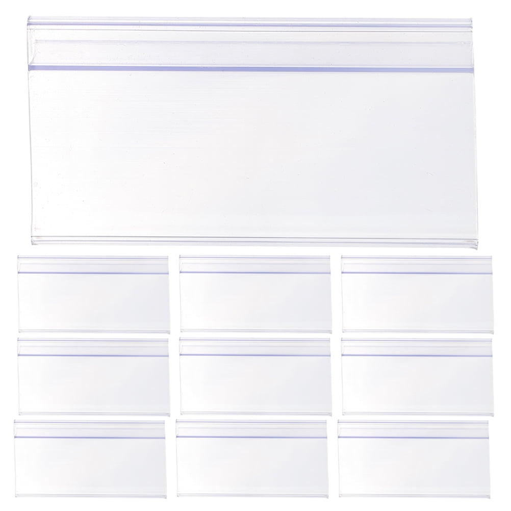 20pcs Clear Plastic Shelf Label Holders for Wire Shelving Supermarket ...