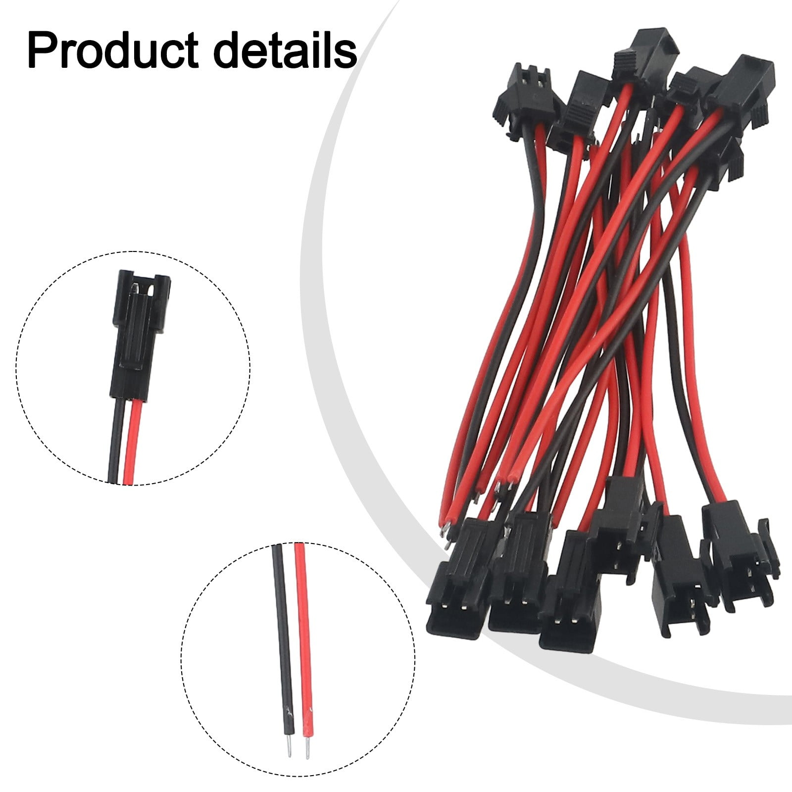 20pcs Connector Set Male to Female Terminal Wires with PVC Insulation ...