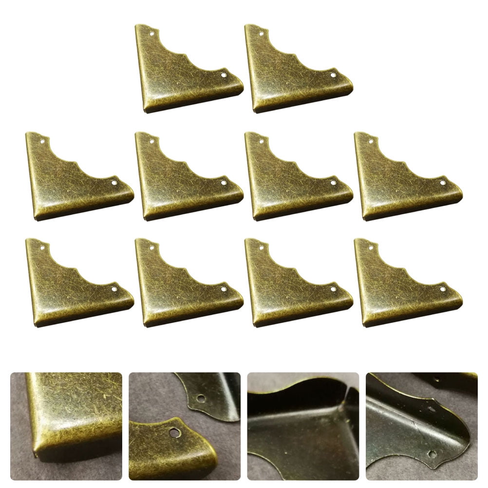 20pcs Corner Protectors Metal Box Corner Edge Safety Guards Brass ...