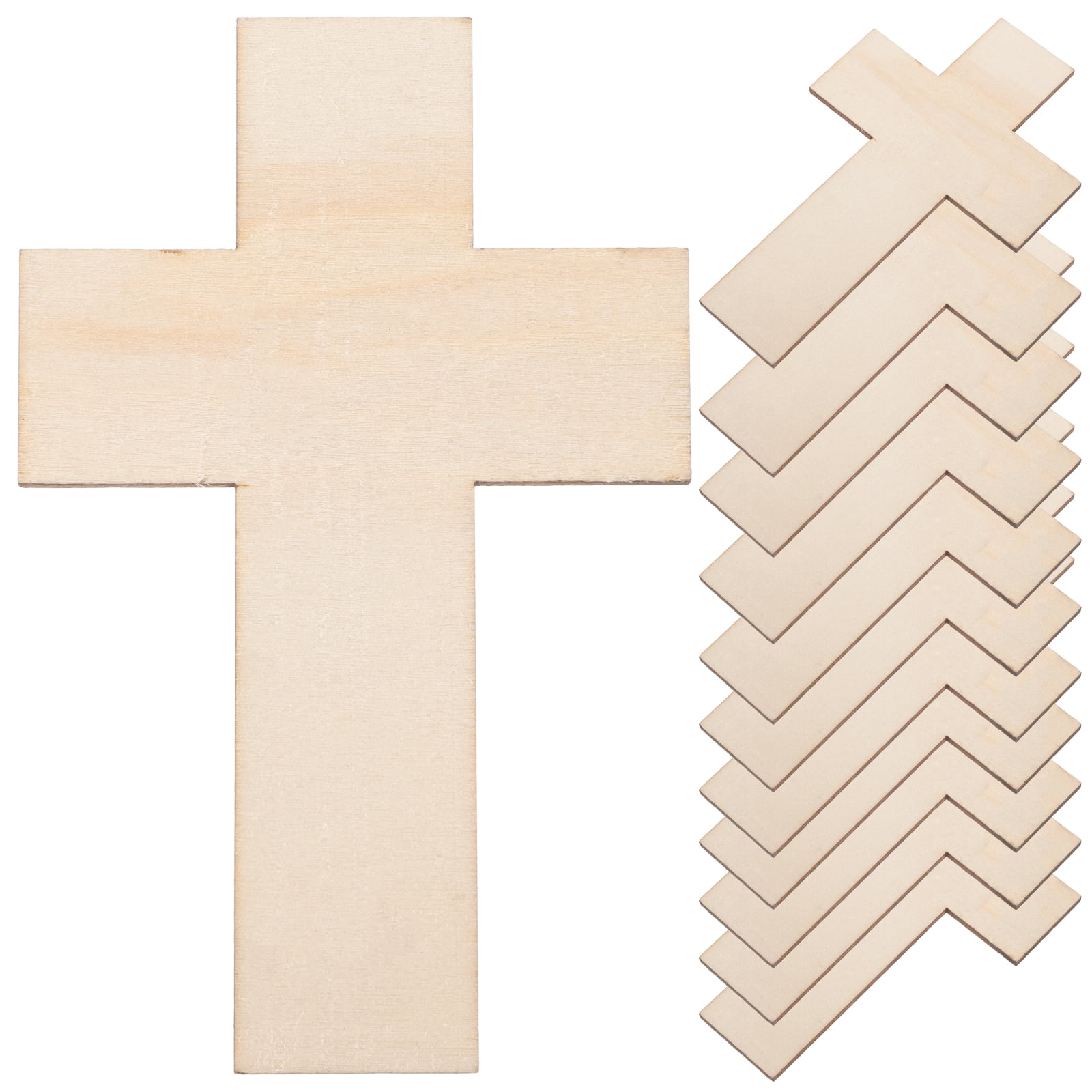20pcs Cross Cutouts Cross Wood DIY Crafts Cutouts Cross Shaped ...