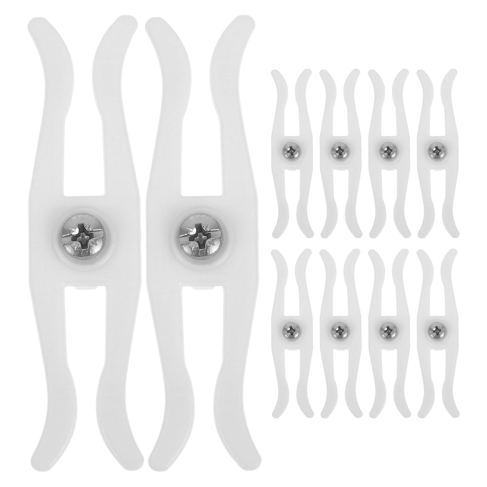 20pcs Curtain Track Stopper Hooks Clips Plastic Drapery Rail Fasteners ...