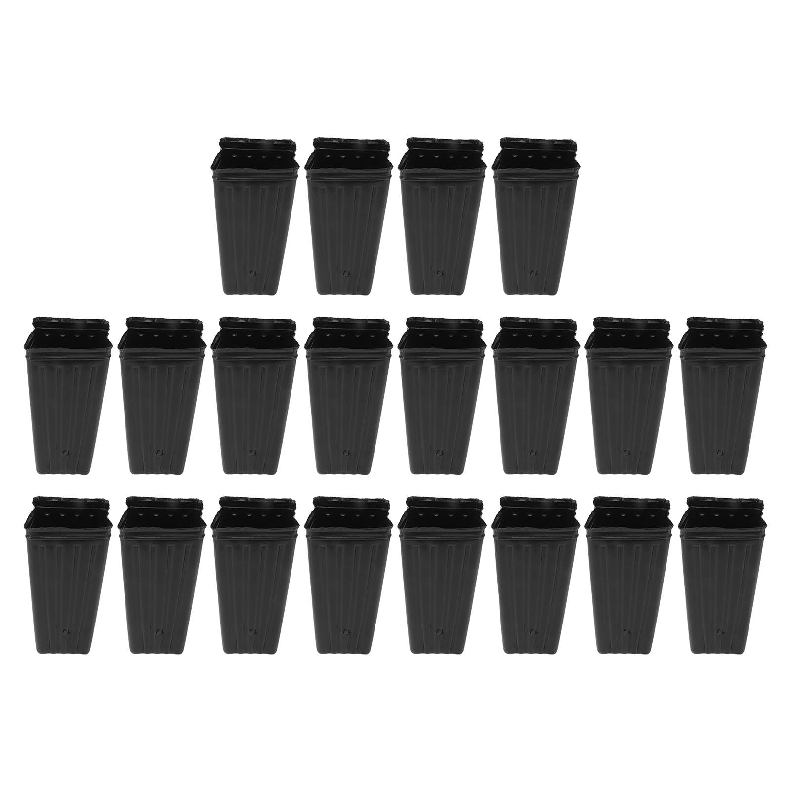 20pcs Deep Tree Pot Reusable Plastic Tall Seedling Flower Plant ...
