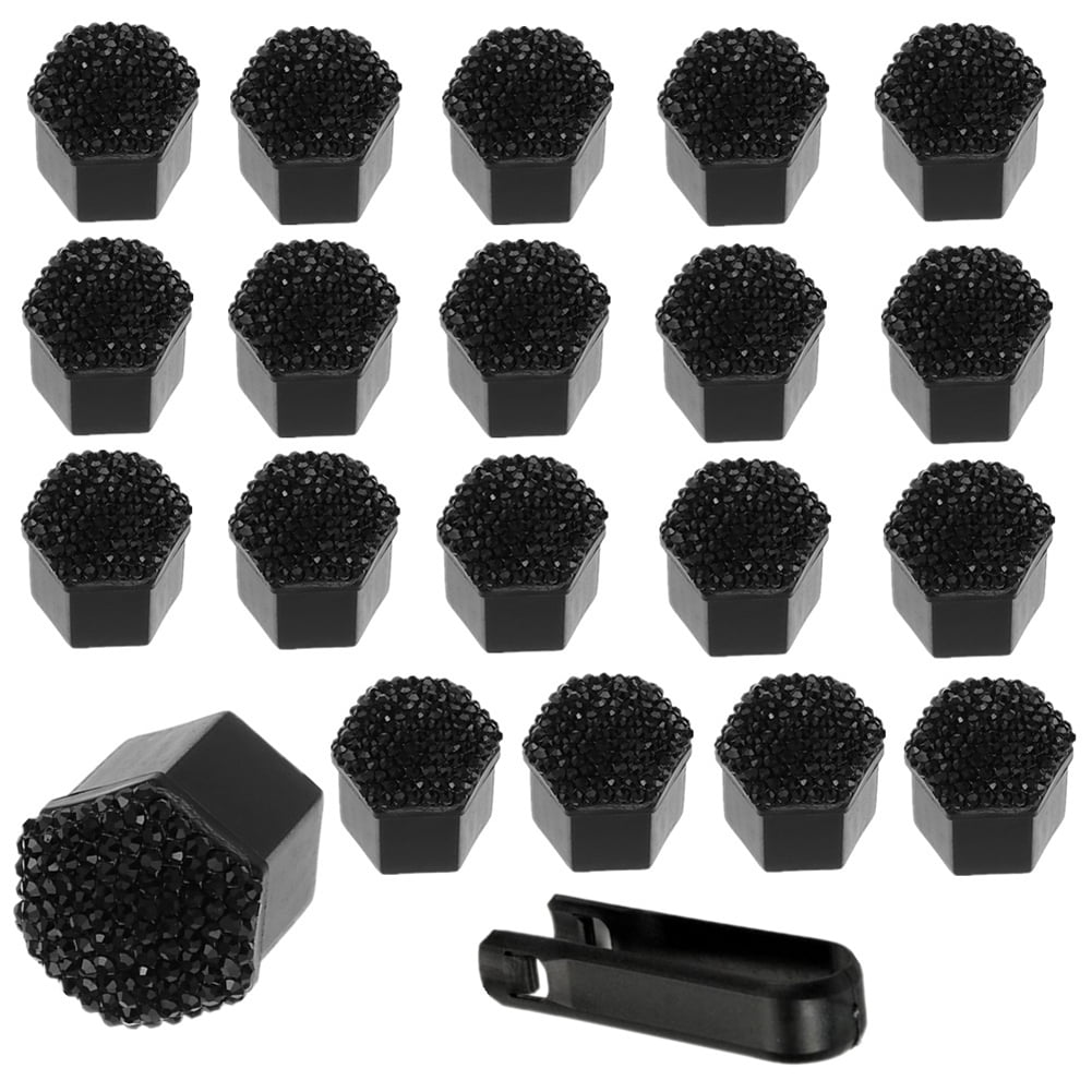 20pcs Diamond Screw Cap Bling Wheel Hub Decorative Cover Bling Diamonds ...