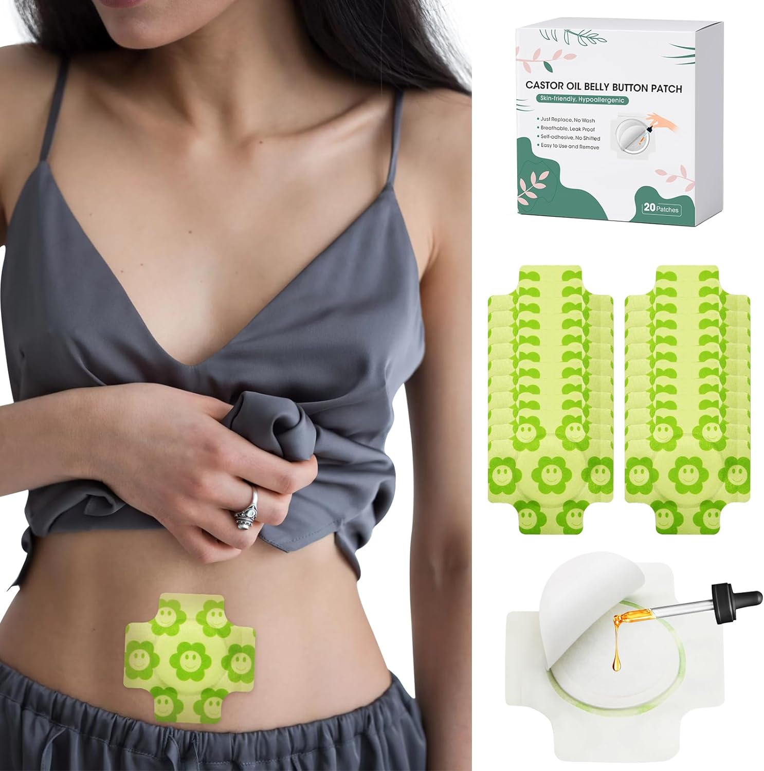 2PCS Castor Oil Packs, Reusable Organic Castor Oil Pack Wrap Kit for ... 2PCS Castor Oil Packs, Reusable Organic Castor Oil Pack Wrap Kit for ...