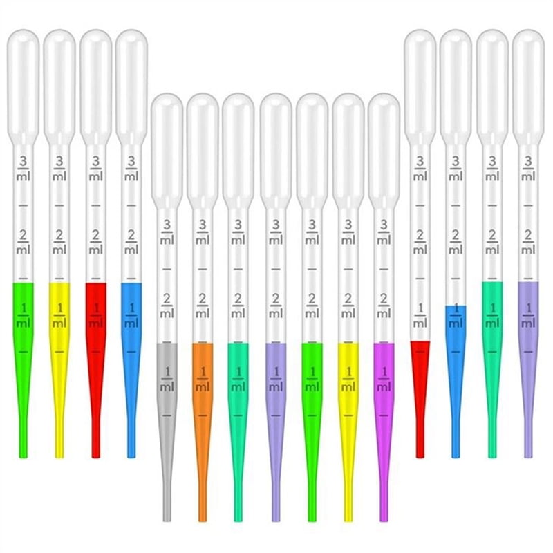 20pcs Disposable Transfer Pasteur Pipette 1ml 3ml 5ml 10ml Pipette With ...