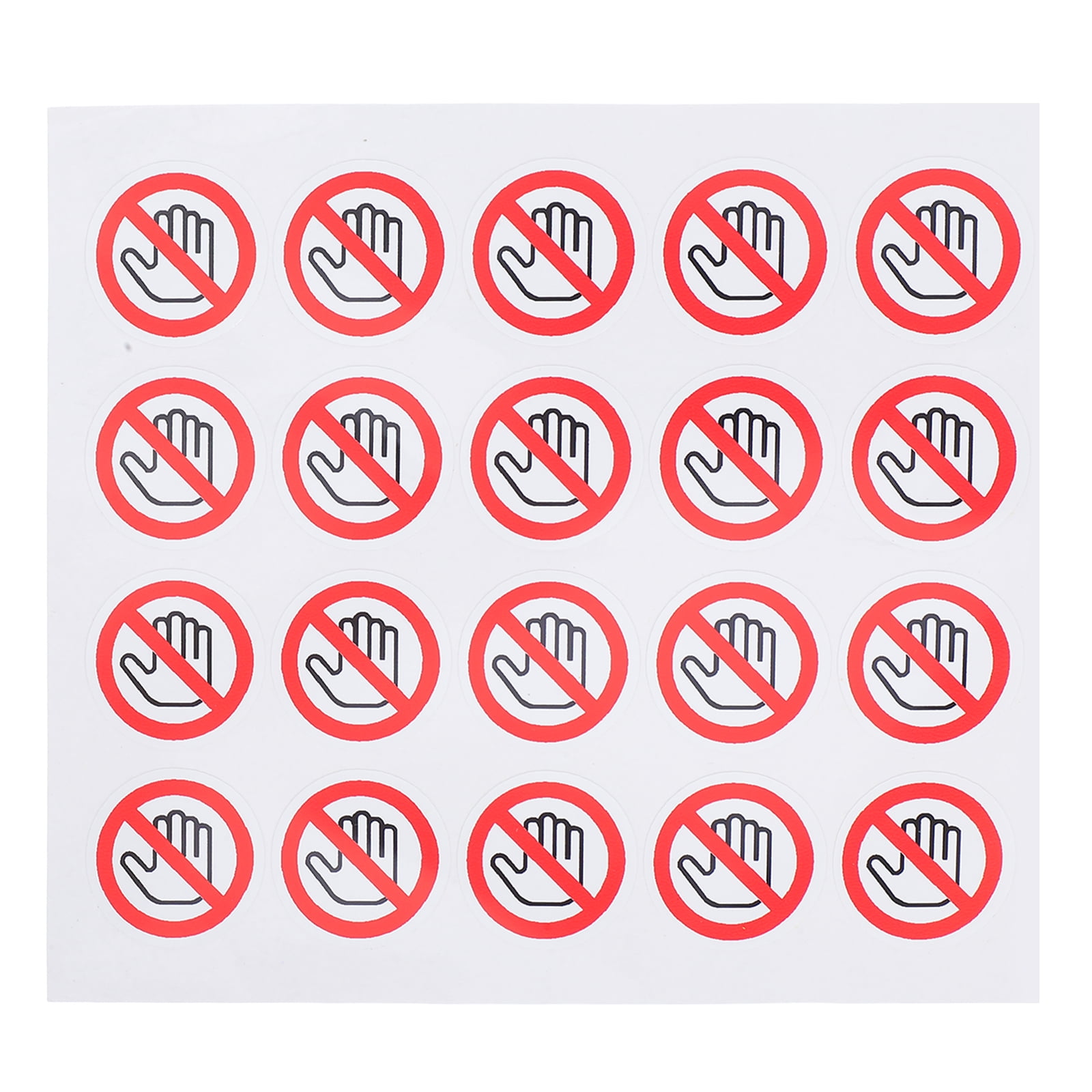 20pcs Do Not Touch Decals: Safety Warning Sign Stickers – No Touch ...