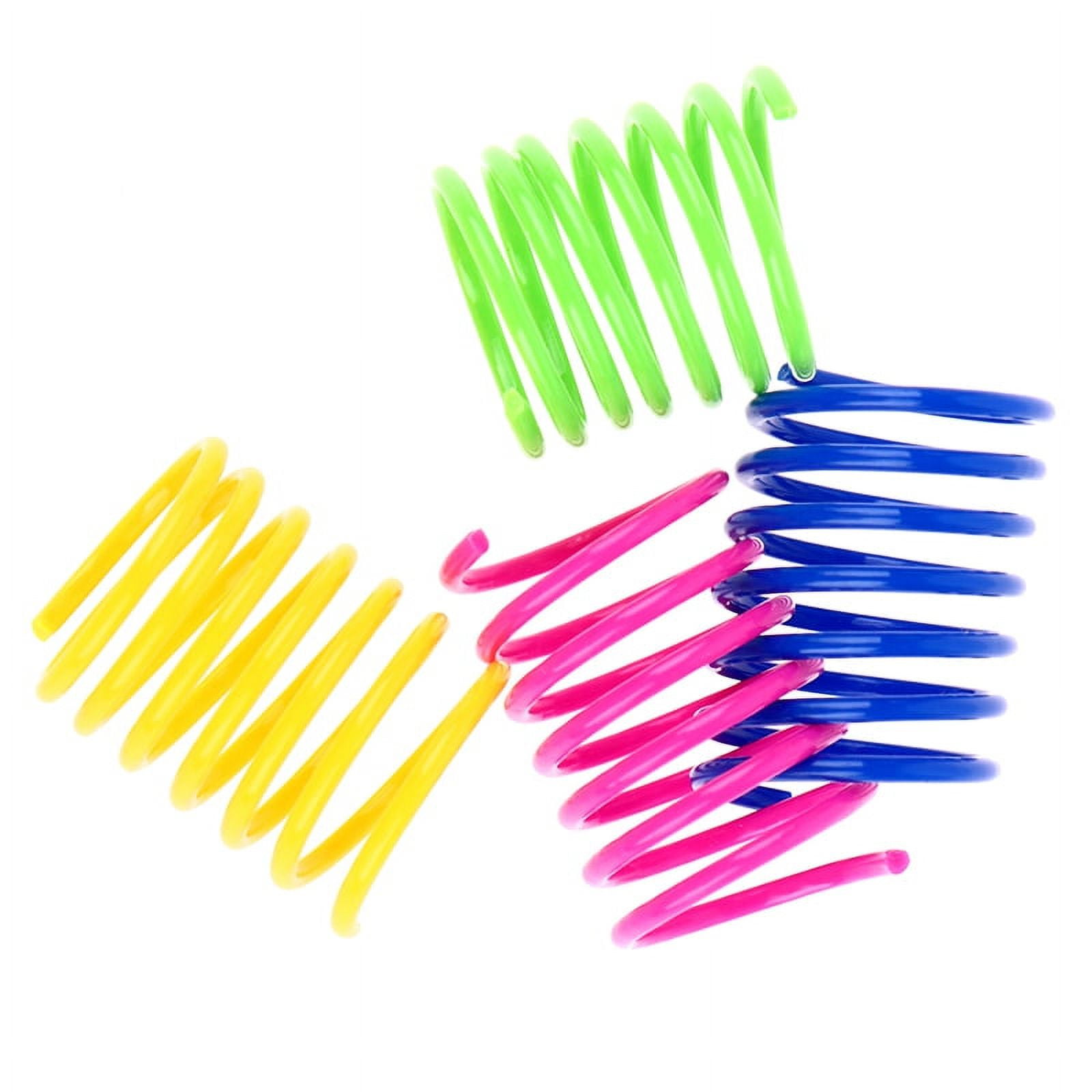 20pcs Durable Colorful Plastic Springs Cat Pet Toy Coil Spiral Springs ...