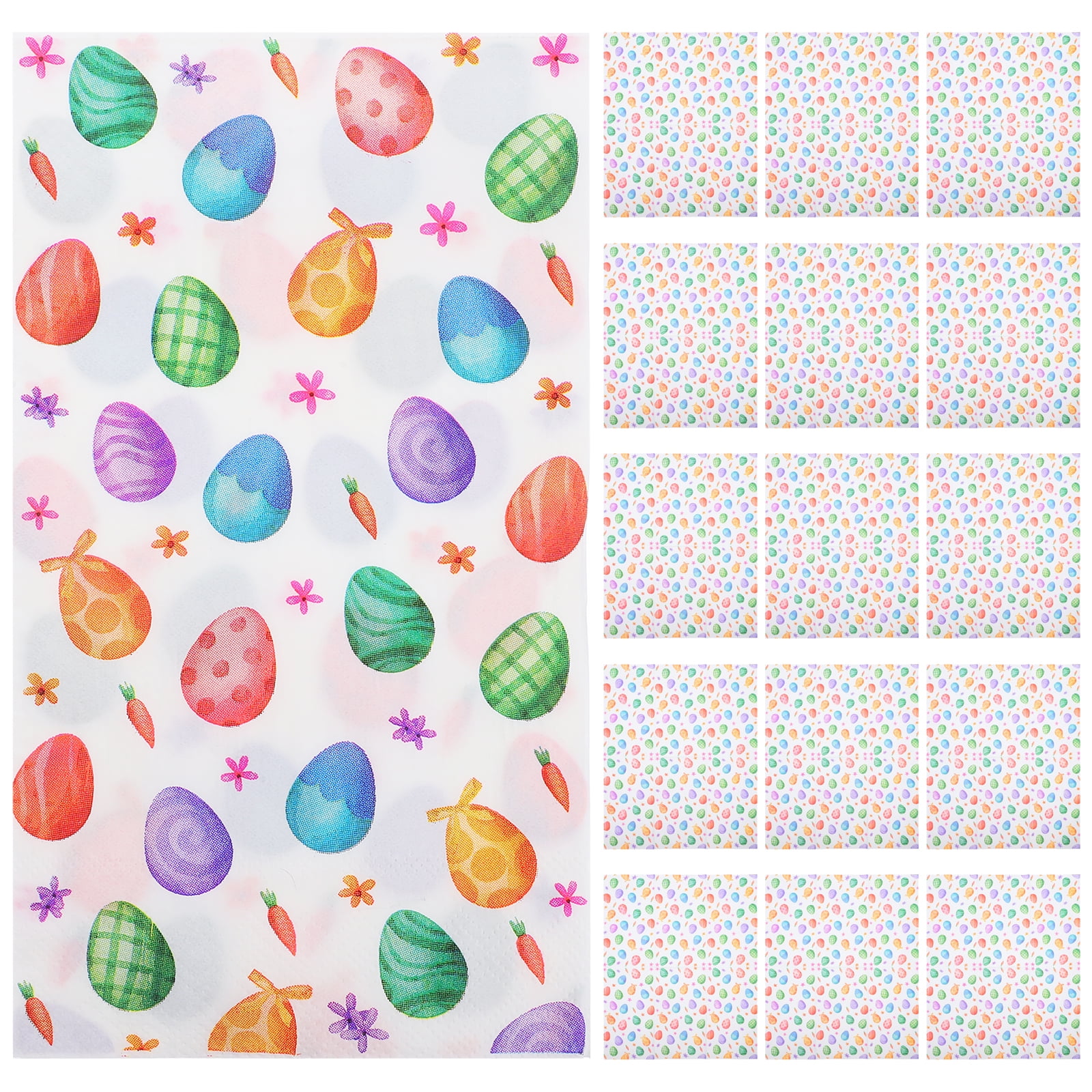 20pcs Easter Egg Party Napkins With Festive Prints For Holiday Table ...