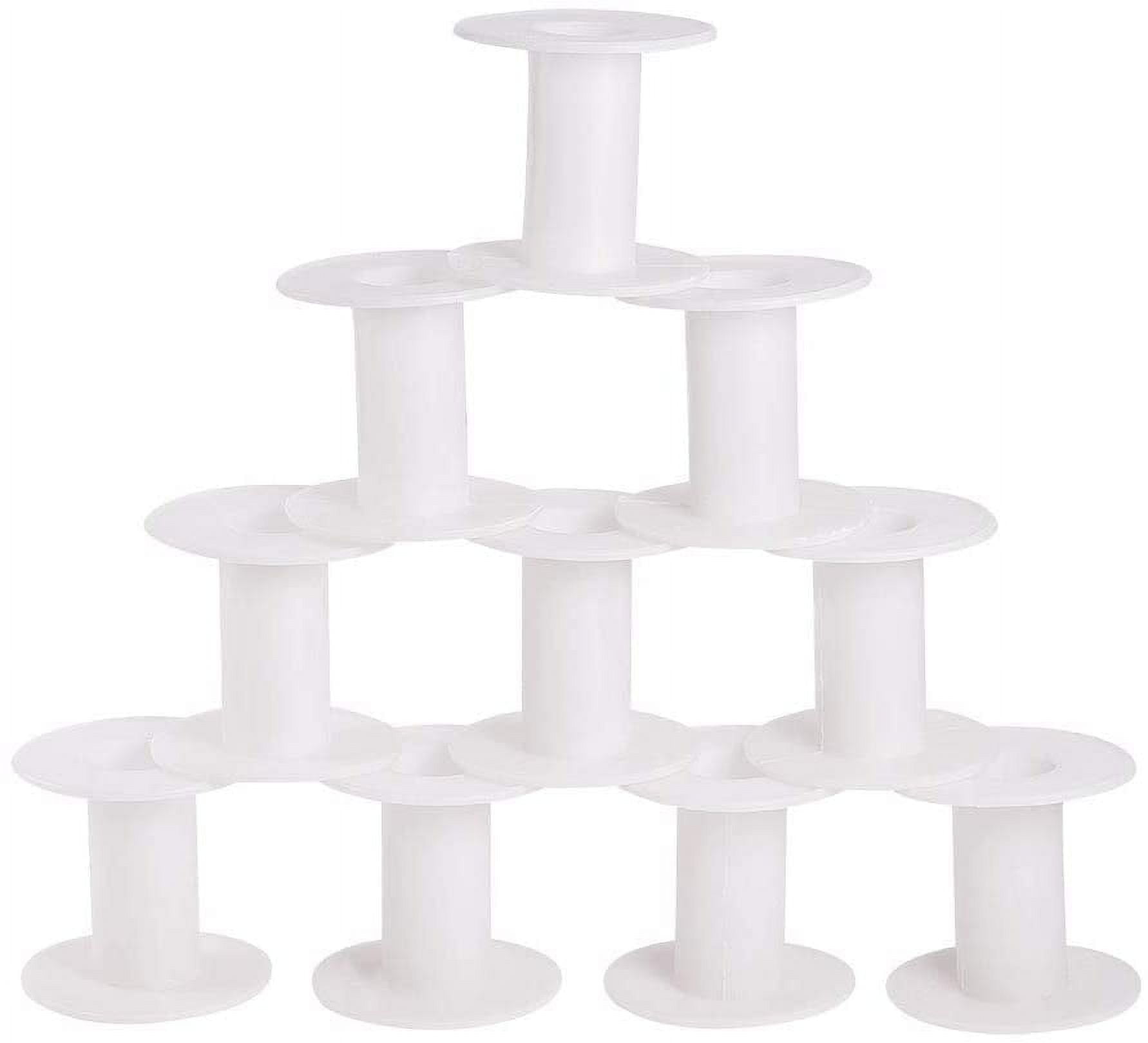 20pcs Empty Plastic Spools 2 Inch Ribbon Spool White Wire Spools Thread ...