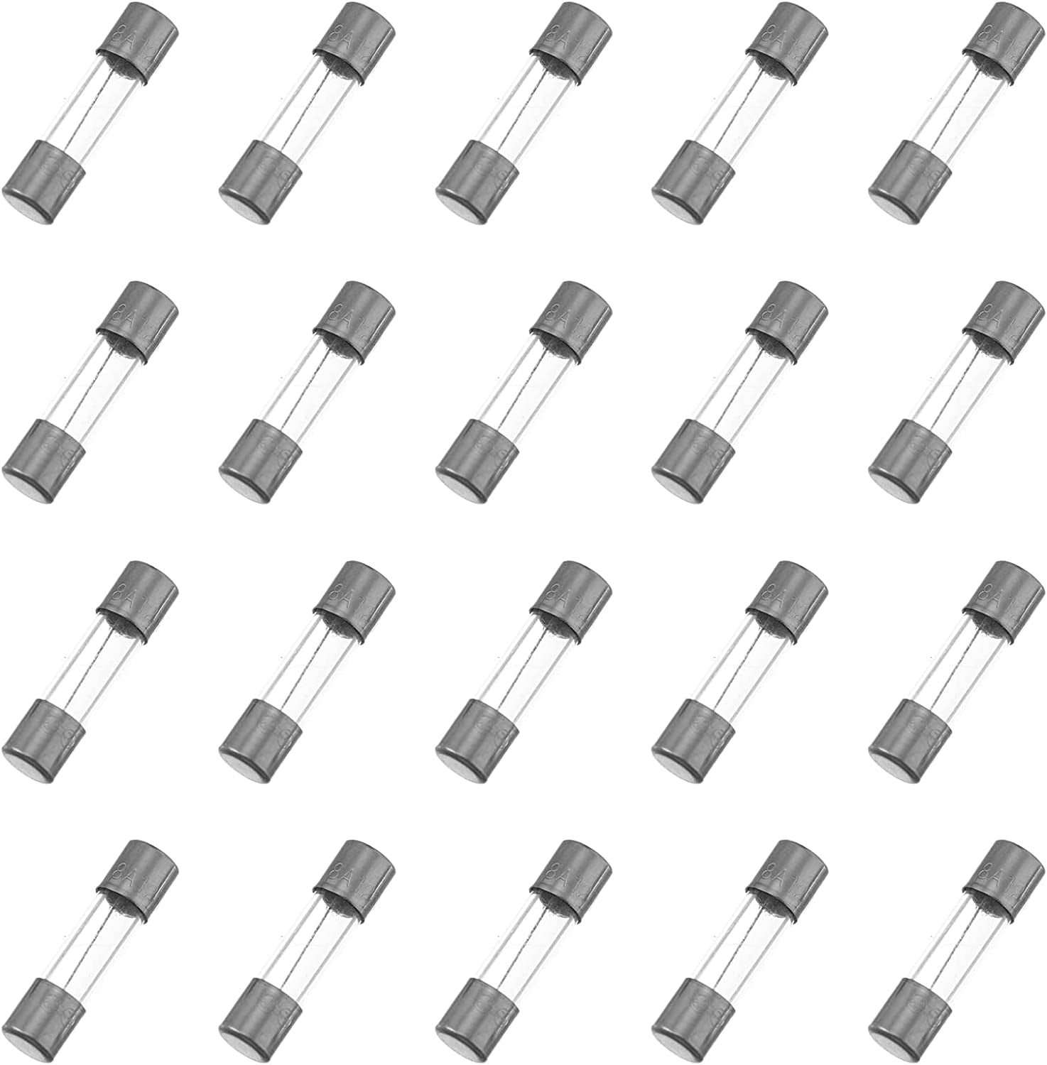 20pcs F5al Christmas Light Fuses 8a 125v8amp 125volt 5x 20mm019 X 078 Inch Glass Fuses