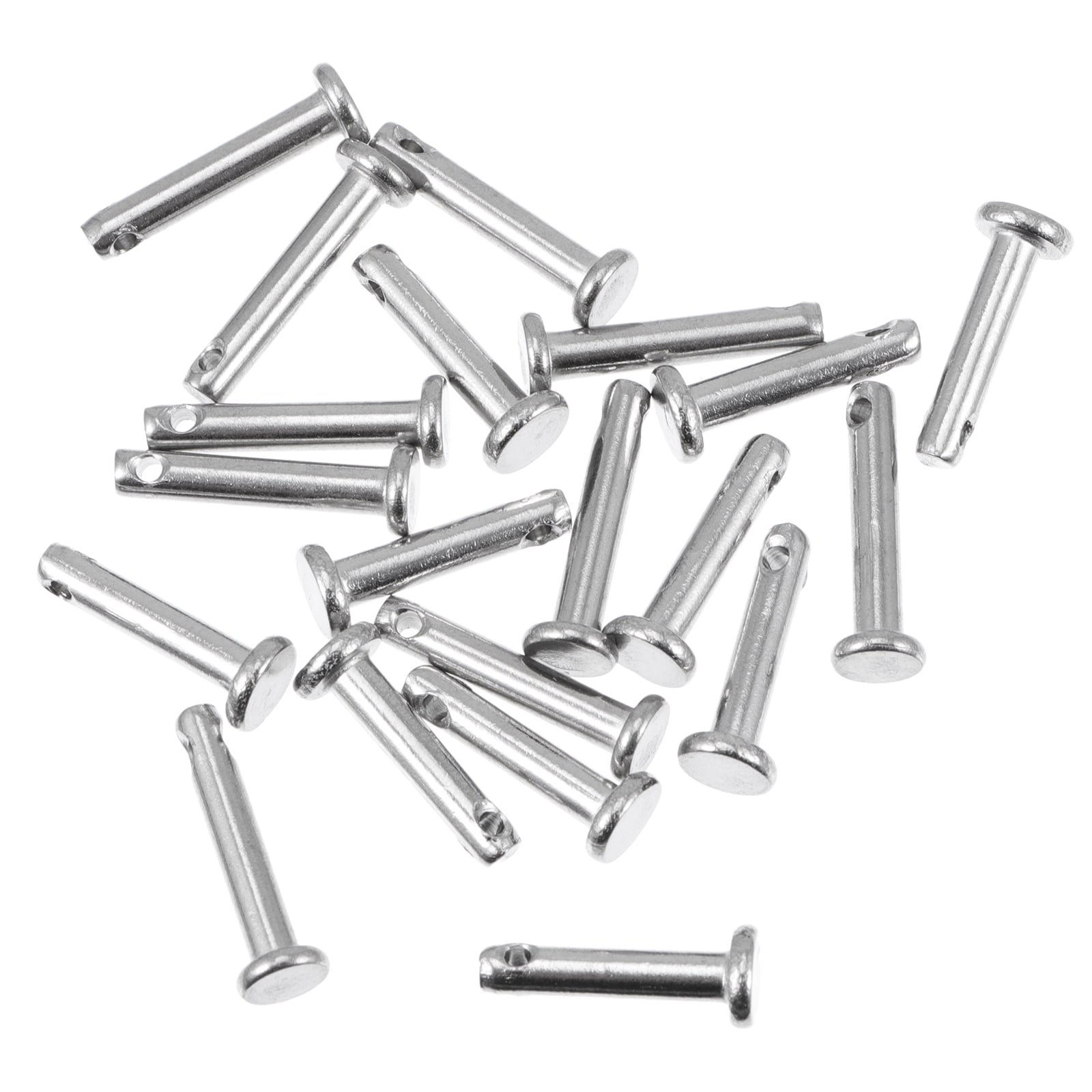 20pcs Flat Pin Clevis Pin Stainless Steel Fixed Fastener with Single ...