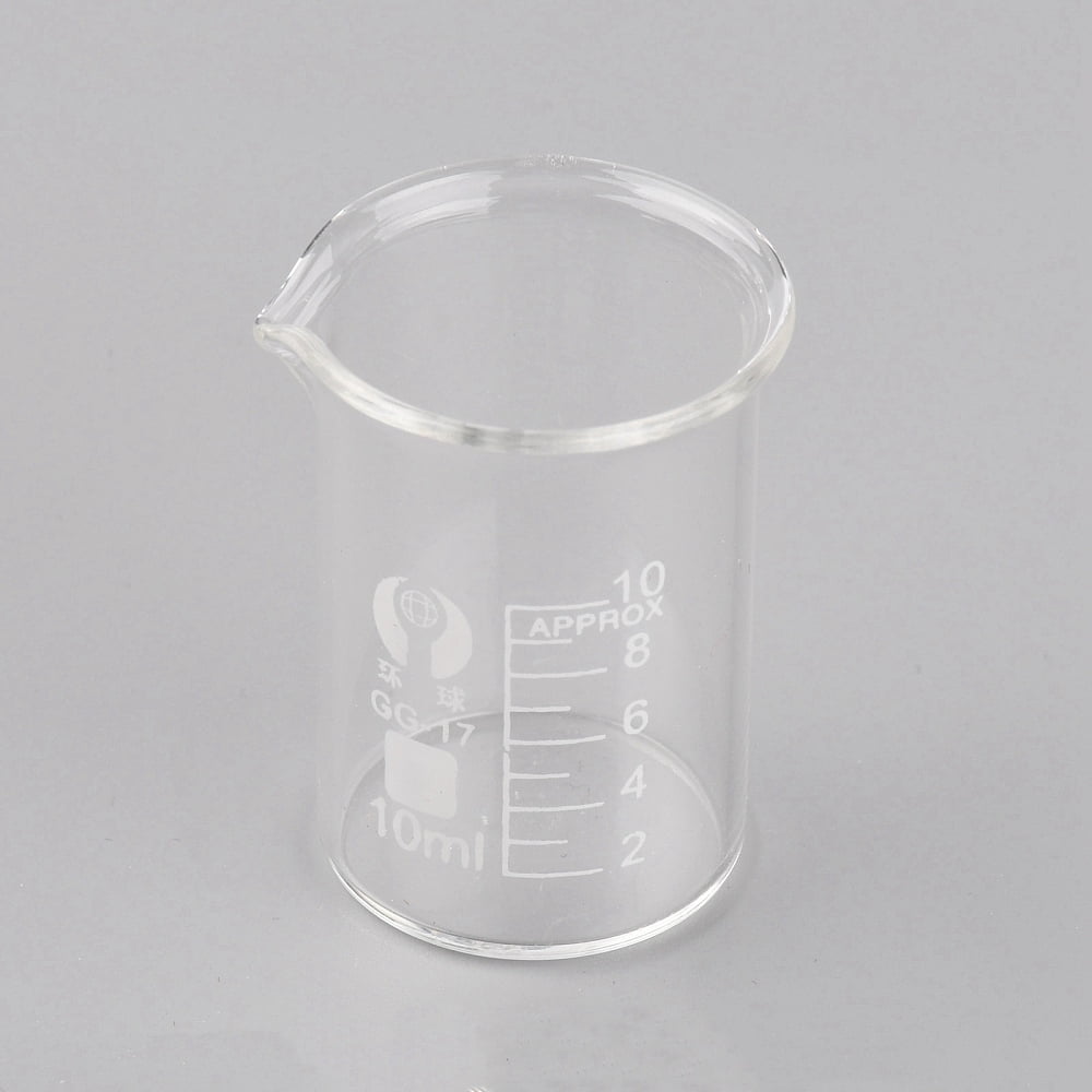 20pcs Glass Beaker Measuring Cups with Graduated Measurements for Lab ...