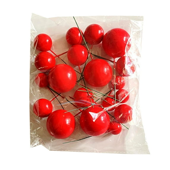 20pcs Glitter Ball Cake Topper 2-4cm Cupcake Toppers DIY Foam Dessert ...